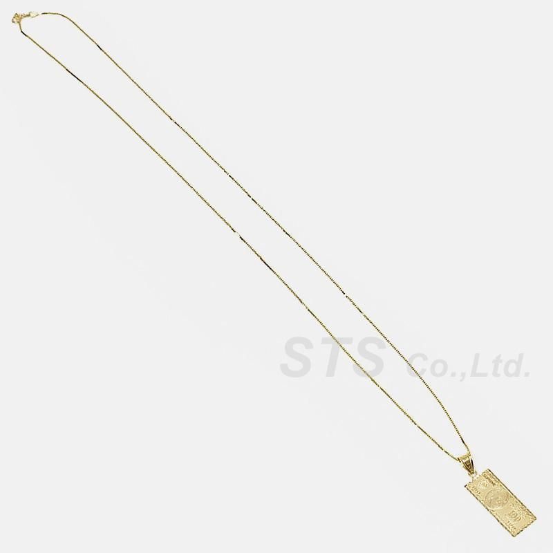 Supreme - 100 Dollar Bill Gold Pendant - UG.SHAFT Supreme - 100 Dollar Bill Gold Pendant - UG.SHAFT